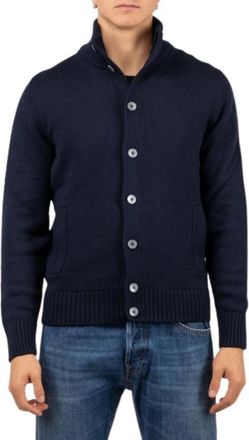 Gran Sasso Cardigan &agrave; manches longues - Homme - Pulls - Bleu - Taille: 3XL
