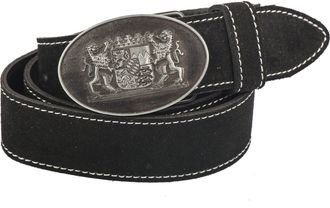 Werner Trachten Unisex - Erwachsene Trachten Gürtel 03906, Gr. 85 cm, Schwarz (Schwarz 999)