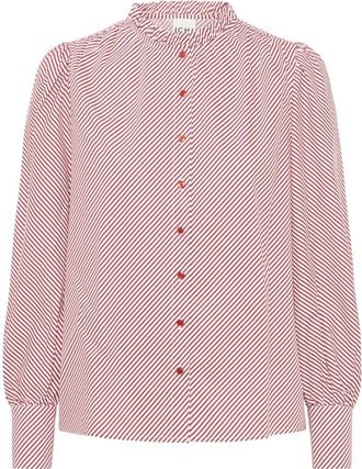 Ichi Ichi, Femme, Blouses et Chemises, Multicolore, Taille: 36 FR Cloud Dancer Stripe