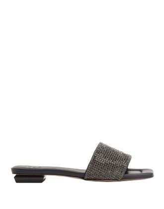 8 by YOOX RHINESTONE EMBELLISHED FLAT SANDALS