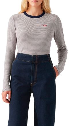 Levi's Essential Hm Ls Tee Turmeric Stripe Navy