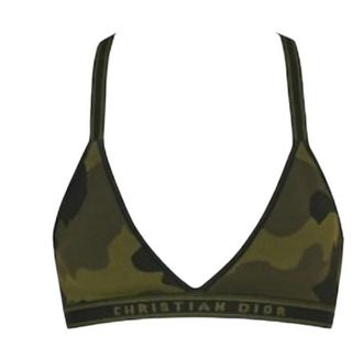 Dior Khaki Camo Print Bralette Size M