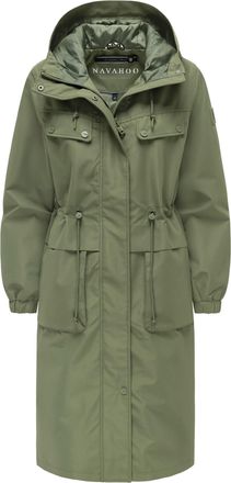 Navahoo Damen Parka &Uuml;bergangsjacke Kirschwind mit Kapuze