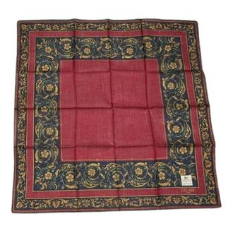Celine Foulard en soie Pre-owned - Femme - Pre-owned - Rouge - Taille: ONE Size