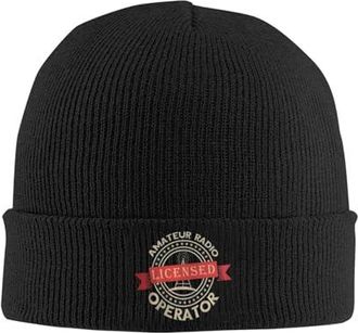 Generic Chapeau Homme, Badge dop&eacute;rateur Radio agr&eacute;&eacute;, &eacute;toiles Amateurs, Hommes Femmes, Unisexe Bonnet tricot&eacute;, Bonnet, Cadeau Thermique Chaud Hiver pour la Sor