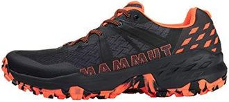 Mammut Men Sertig II Low Trail Running Shoe, 45 EU, Black Vibrant Orange, 40 EU