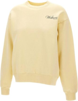 Sporty & Rich Femme, Sweatshirts et sweats &agrave; capuche, Jaune, Taille: 40 FR Avenue Crewneck