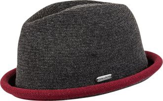 Chillouts Boston Hat - Pork Pie Hut Herren/Damen, 100% Polyester, Sommer Trendhut, Breaking Bad/Rocky Stil, Crushable, grau Bordeaux, L-XL