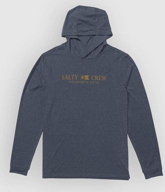Salty Crew Flagship Hood Sunshirt Longsleeve Lycra navy heather