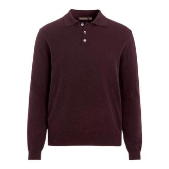 Oscar Jacobson Pull Piqu&eacute; Regular Fit en Laine et Cachemire - Homme - Pulls - Rouge - Taille: 2XL