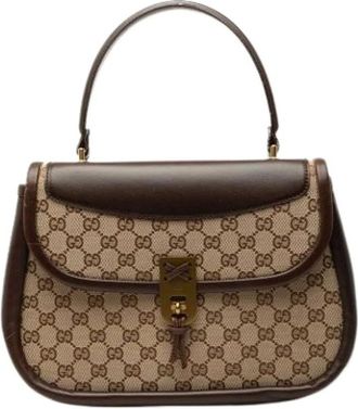 Gucci Sac &agrave; main vintage en toile Pre-owned - Femme - Pre-owned - Beige - Taille: ONE Size