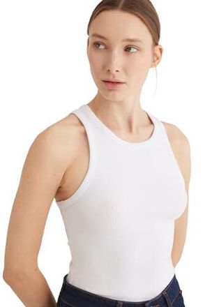 Mavi Femme Tank Top T-Shirt, White, S