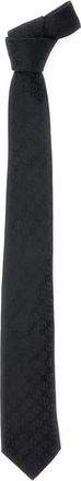 Giorgio Armani Homme, Accessoires, Noir, Taille: ONE Size Cravate en pure soie avec monogramme jacquard