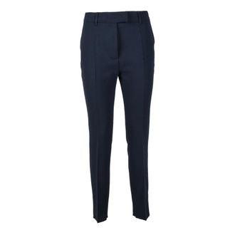 Max Mara Elegante Triacetat Polyester Hose - - Trousers - Damen - Blau - XL