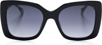Carolina Herrera Sonnenbrille mit Oversized-Gestell - Schwarz