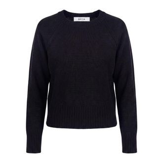 Jucca Rundhals-Strickware - - Knitwear - Damen - Schwarzk - S