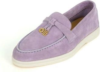 Generic ZBDP Printemps et Automne Mode Femmes Casual Chaussures plates Chaussures plates Mocassins à semelle épaisse, lavande, 38.5 EU