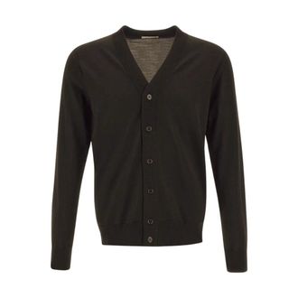 Paolo Pecora Cardigan aus Schurwolle - - Knitwear - Herren - Braun - XL