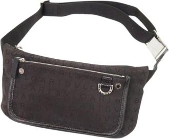 Bulgari Pre-owned Sac bandouli&egrave;re vintage en toile - Homme - Pre-owned - Noir - Taille: ONE Size