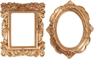 Valiclud 2Pcs Vintage Bilderrahmen Foto Display Tabletop Wand H&auml;ngen Antike Bilderrahmen f&uuml;r Wand Galerie Oder Tabletop Foto Display