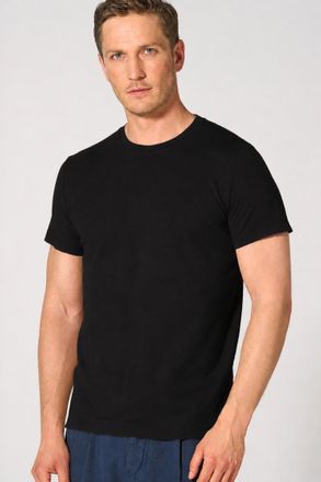 Hempage Hempage Herren vegan T-Shirt Slim Fit Schwarz