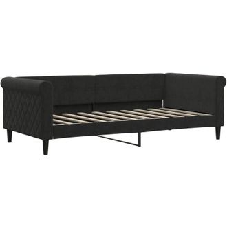 vidaXL Tagesbett Schwarz 90x190 cm Samt vidaXL