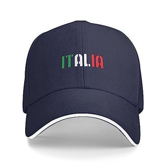 Generic Casquettes Sport Drapeau Italien Casquettes Baseball Décontractée Chapeau Réglable pour Extérieur Course À Pied Homme