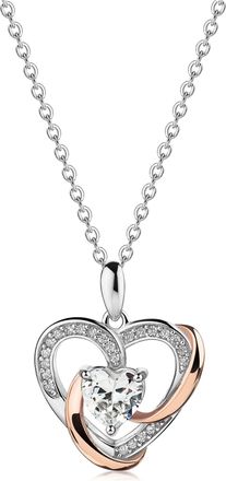 Zeeme Silber Anh&auml;nger mit Kette 925/- Sterling Silber Herz Zirkonia