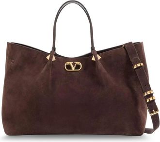 Valentino Garavani Femme, Sacs, Brun, Taille: ONE Size Grand Sac Cabas en Daim Souple