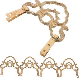 Pretyzoom 5stücke Kupfer Bilderrahmenhaken Chinesischer Stil Wandmontage Haken Für Gemälde Plaketten Spiegel Dekoration Zubehör Vintage Haken Rahmenhaken Zum Au