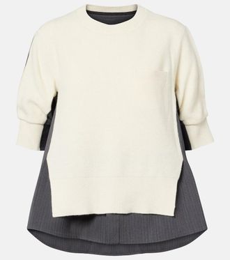 sacai Pull rayé en laine