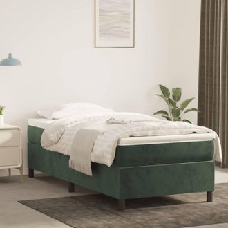 Festnight Boxspringbett 80x200 mit Matratze Einzelbett Bett ohne Kopfteil Polsterbett Samt Bettgestell mit Lattenroste Boxspringbetten Bettrahmen Schlafzimmer D