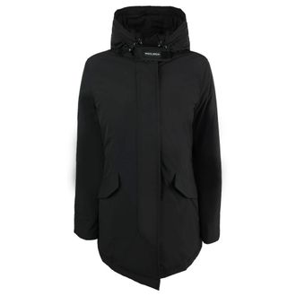 Woolrich Femme, Manteaux, Noir, Taille: 42 FR Parka de Luxe Arctique en Raton Laveur
