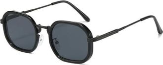 Generic Lunettes De Soleil &Agrave; Monture Fine For Hommes Et Femmes, For Les Vacances, La Conduite Trajets Quotidiens(Black)