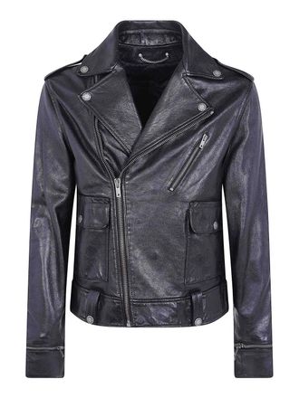 Golden Goose Blouson En Cuir - Noir