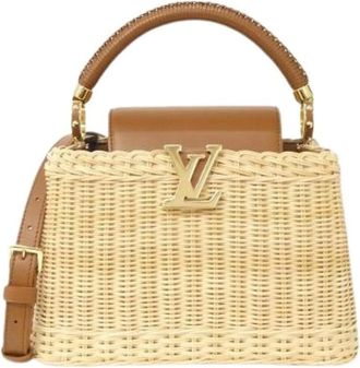 Louis Vuitton Pre-owned Sac Capucines BB Rattan - Femme - Pre-owned - Beige - Taille: ONE Size