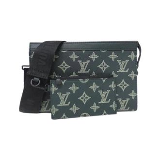 Louis Vuitton Pre-owned Monogram Shadow Gaston Wearable Wallet Schultertasche - - Pre-owned - Damen - Gr&uuml;n - ONE SIZE