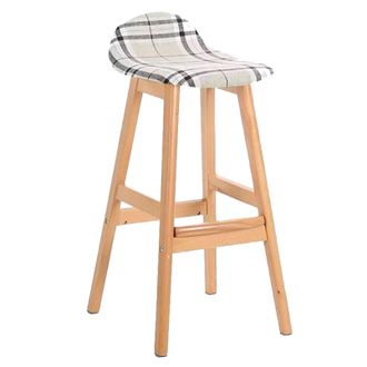 Generic Vintage-Industrie-Barhocker - Niedriger Holz-Thekenstuhl mit niedriger R&uuml;ckenlehne f&uuml;r K&uuml;cheninsel, Spielzimmer, Robustes Design mit Fester H&ouml;he