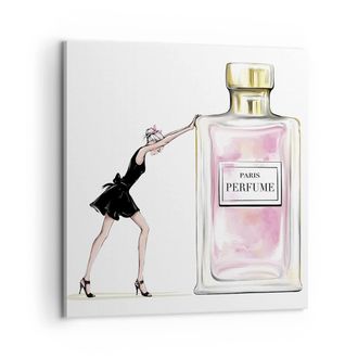 Arttor Bilder auf Leinwand Mode Frau Parf&uuml;m Leinwandbild mit Rahmen 60x60cm Wandbilder Dekoration Wohnzimmer Schlafzimmer K&uuml;che Deko Gro&szlig; Wanddeko Bild Wand 