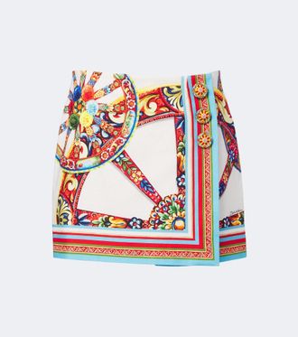 Dolce & Gabbana Mini-jupe Carretto en coton