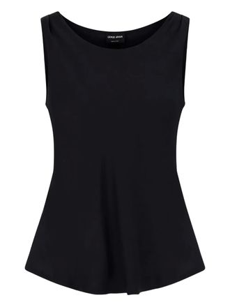 Giorgio Armani blouse drap&eacute;e sans manches - Noir