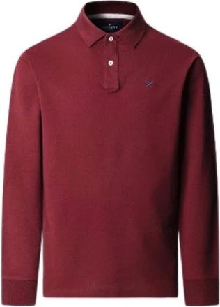 Hackett Polo manches longues en piqu&eacute; coupe ajust&eacute;e - Homme - Tops - Rouge - Taille: M
