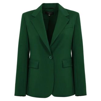 Max Mara Femme, Vestes, Vert, Taille: 38 FR Veste blazer en laine verte