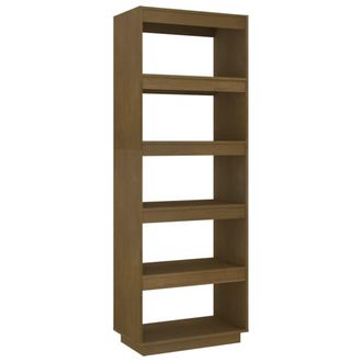 Generic Massivholz Kiefer B&uuml;cherregal, Regal, Standregal, Aktenregal, B&uuml;roregal, Raumtrenner Aufbewahrung f&uuml;r Wohnzimmer(Nat&uuml;rlich 40x35x71cm) (Honigbraun 45)