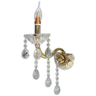 Trade Shop Trade Shop Traesio - Trade Shop - anwendung von muro candelabro gocce cristalien attacco E14 E34 - Gold