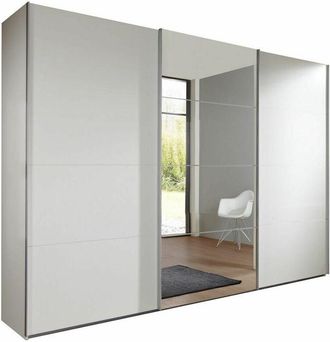 Inside75 Inside75 - Armoire de rangement 3 portes coulissantes edwig 270 cm blanc / miroir