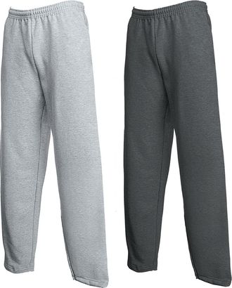Fruit Of The Loom 1er/ 2er Set Jogginghose S-M-L-XL-XXL Herren Jogpants XXL,1x Dark Heather + 1x Grau
