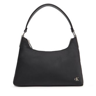 Calvin Klein Jeans Handtasche Calvin Klein Jeans Satin Nylon Small Shoulder Bag LV04K3219G Schwarz