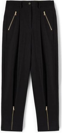 Motivi Femme, Pantalons, Noir, Taille: 36 FR Pantalon carotte avec zip en bas