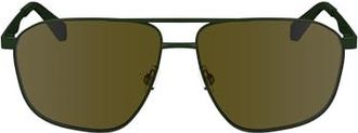 Calvin Klein Jeans Mens Sunglasses CKJ24202S - Khaki with Solid Brown Lens